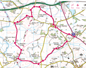 Walk 228: Thornby Circular including the World Peace Cafe (& hills ...